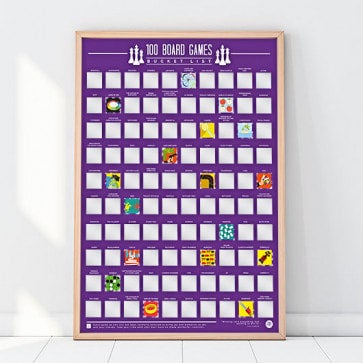 Bucket List Scratch Poster - 100 Board Games | Gamez Knight